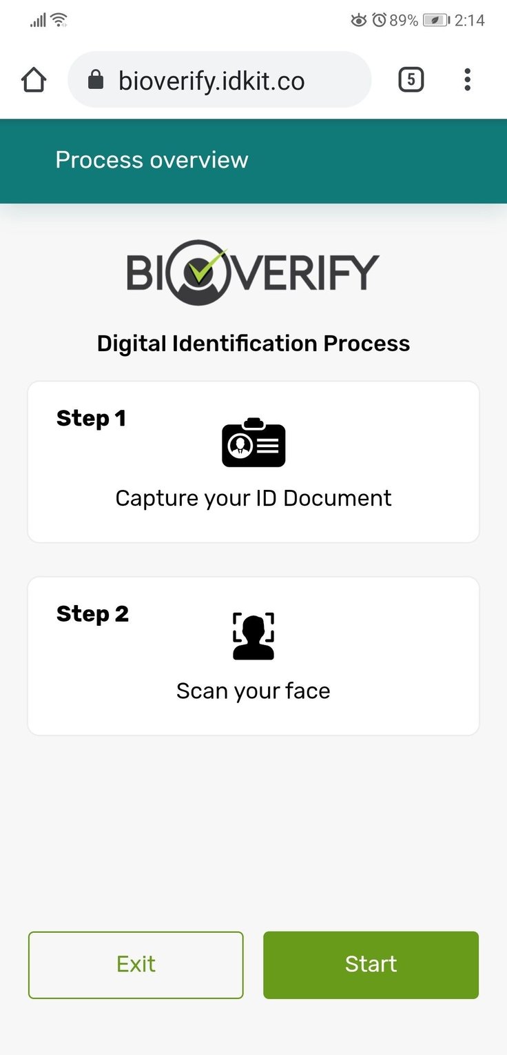 How to perform a BioVerify real-time biometric verification