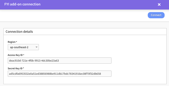 Connecting the FYI Add-on